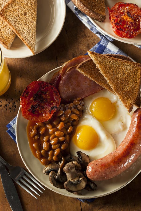 Traditioneel Volledig Engels Ontbijt Stock Foto - Image of brood ...