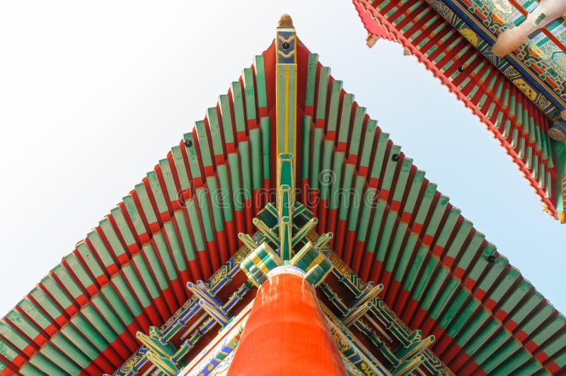 Traditionele Dak Chinese Stijl Stock Foto - Image of oosters, chinees ...