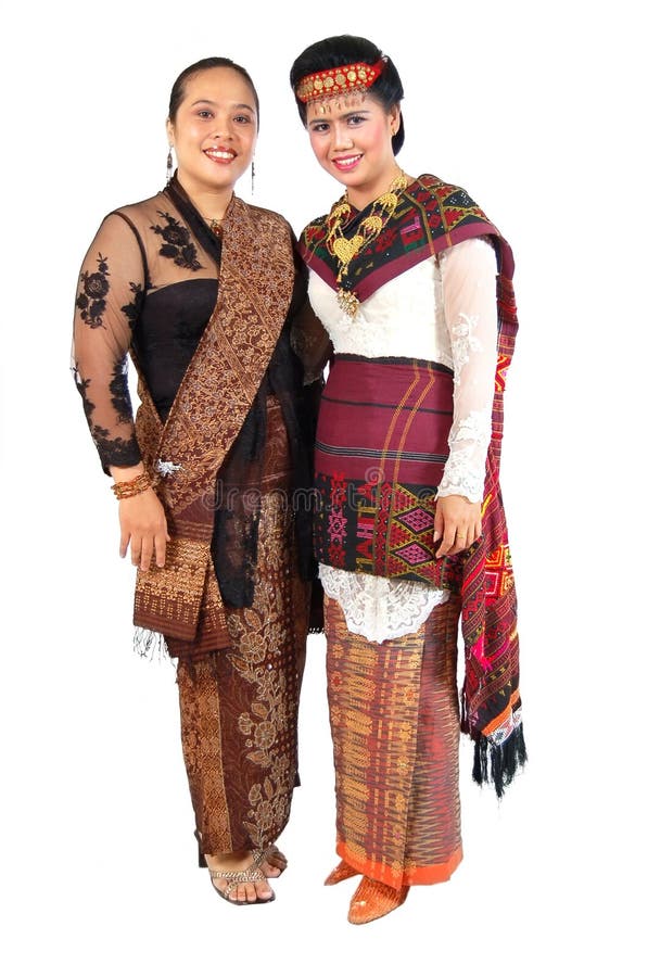 Paar Met Traditionele Kleding Van Java Stock Foto - Image of paren ...