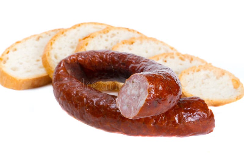 Traditionele Poolse Gerookte Worst Stock Foto - Image of snack ...