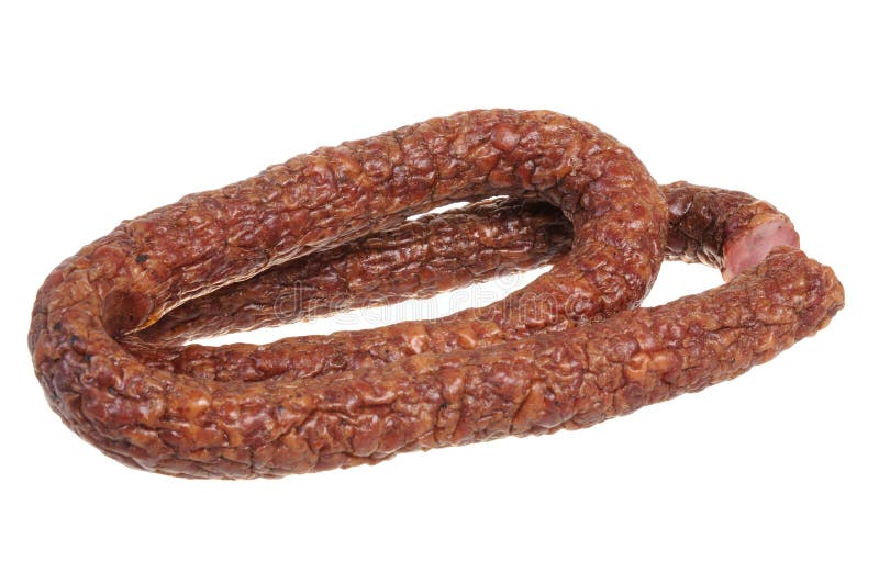 Traditionele Poolse worst stock foto. Image of voedsel - 14323928