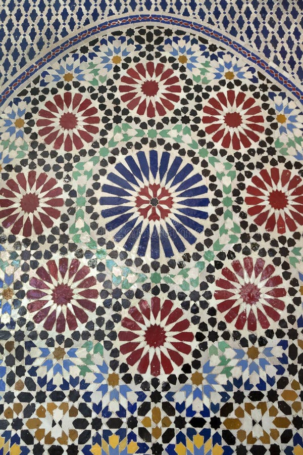 Traditionellt Mosaikgolv I Marrakesh Fotografering för Bildbyråer ...