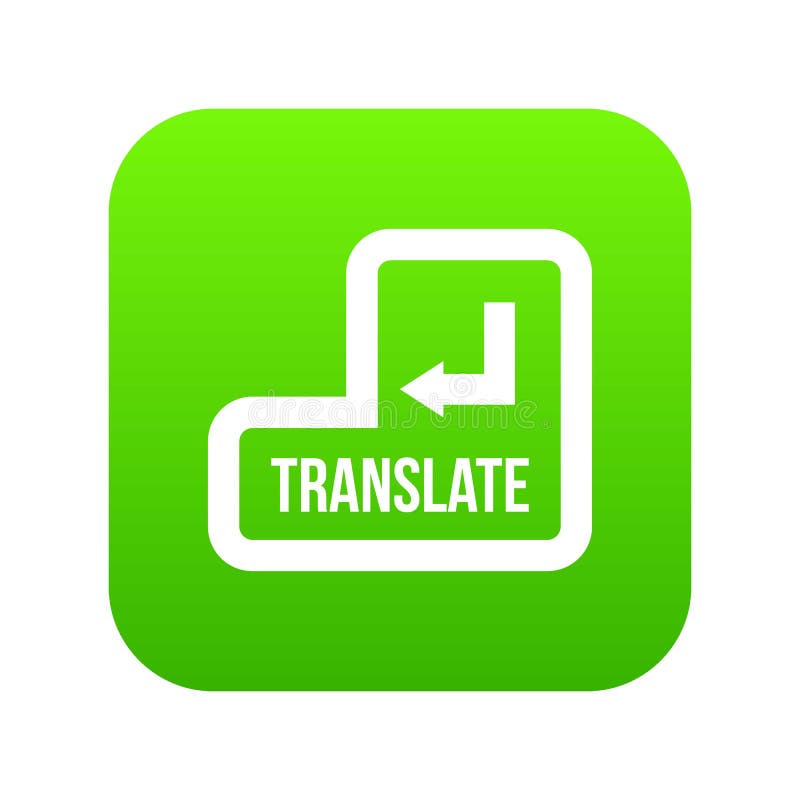 Traduza a tecla verde ilustração stock. Ilustração de fundo - 57634348