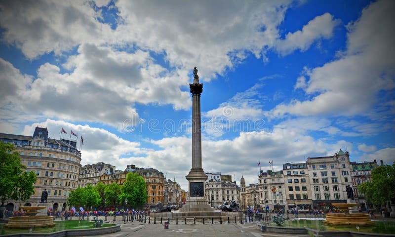Trafalgar Square London editorial image. Image of september - 96040045