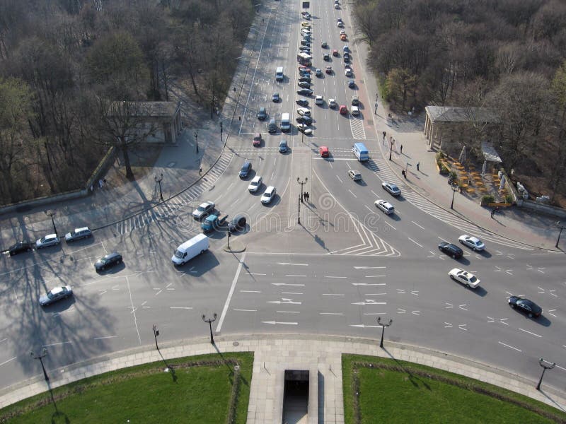 Cars in the Crossroads stock photo. Image of cars, traffic - 107545672