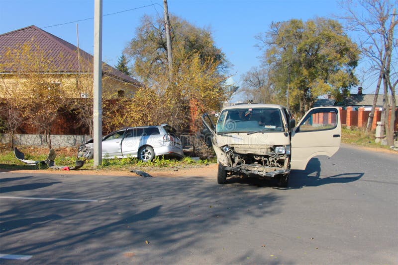 Traffic Accident on the Road Stock Image - Image of incident, road ...
