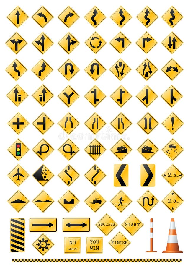 Traffic alert sign stock illustration. Illustration of monochrome ...