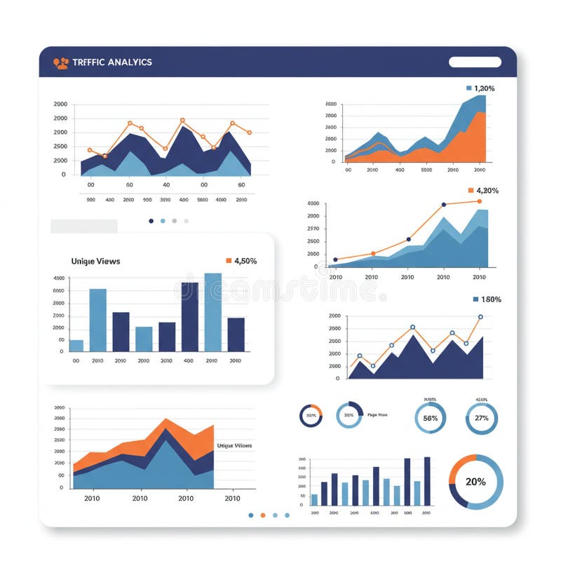 Traffic Analytics Dashboard Featuring Multiple Graphs and Charts in ...