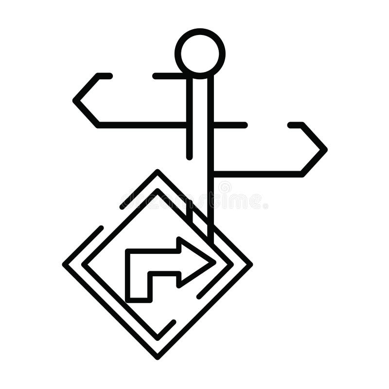 Traffic Arrow Signal Isolated Icon Stock Vector - Illustration of ...