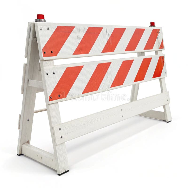 Traffic Barricade Isolated on Transparent Background Stock Illustration ...