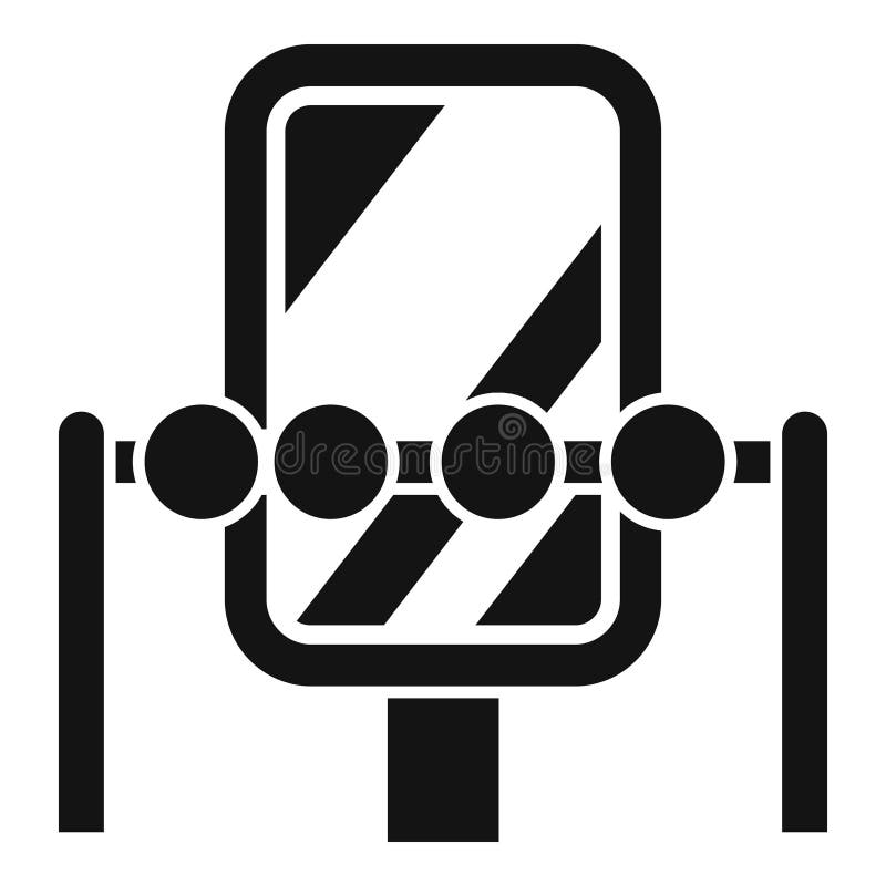 Traffic Barrier Icon with Stripes Stock Vector - Illustration of ...