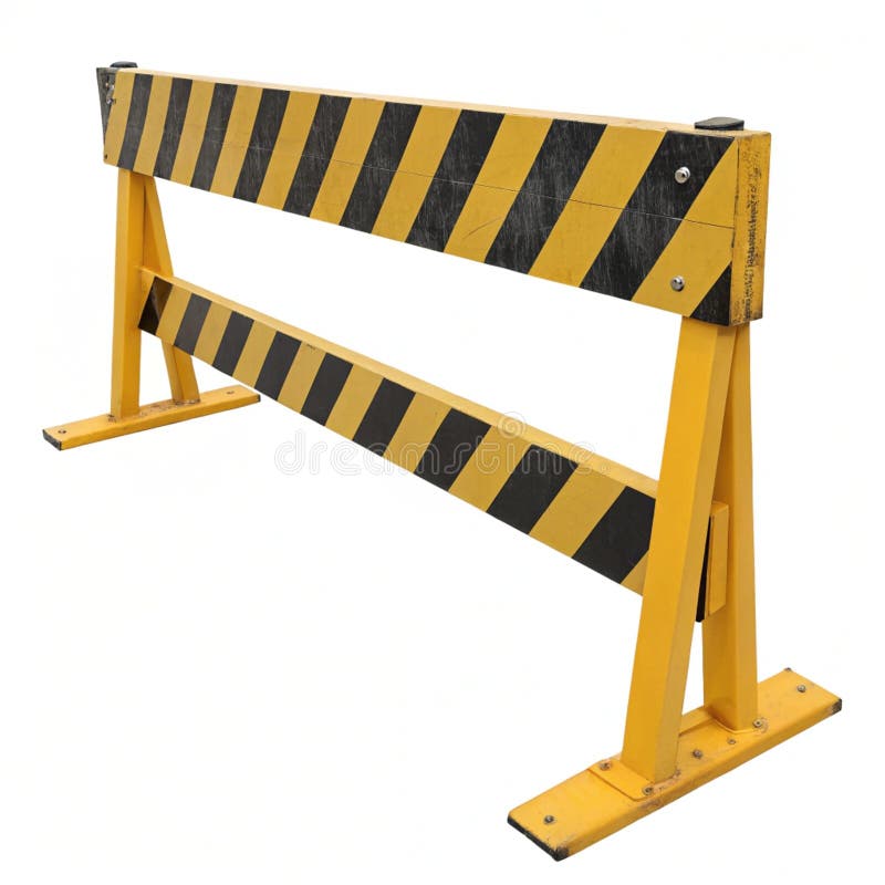 Traffic Barrier Isolated on White Background Stock Illustration ...