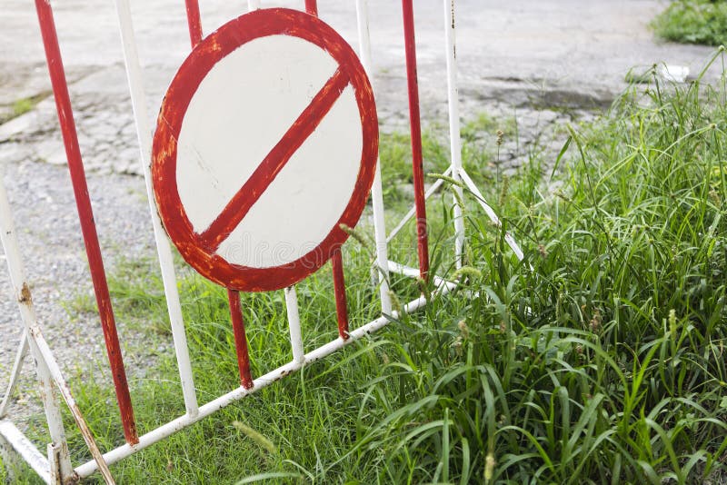 Traffic barrier stop sign stock image. Image of protection - 118077353