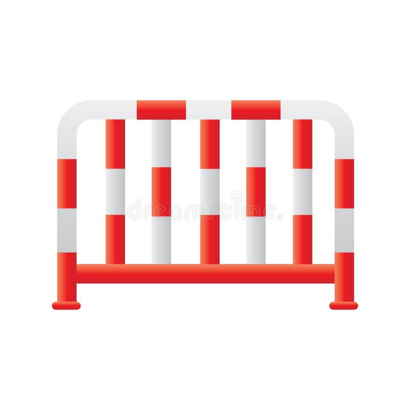 Traffic Barrier. Vector Illustration Decorative Design Stock Vector ...