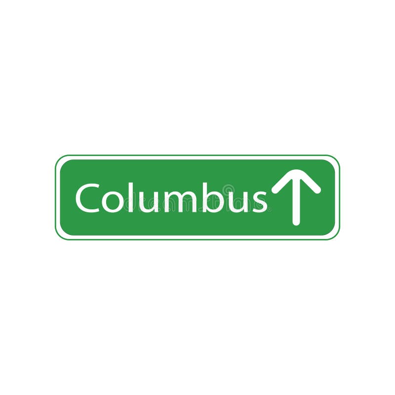 Traffic Boards of Columbus City of Usa Stock Vector - Illustration of ...