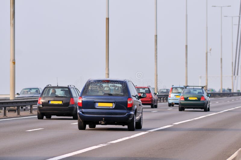 Traffic at the bridge stock photo. Image of drivers, cars - 7192478