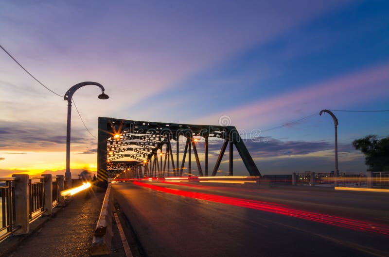 Traffic on the bridge stock image. Image of night, highway - 38821071