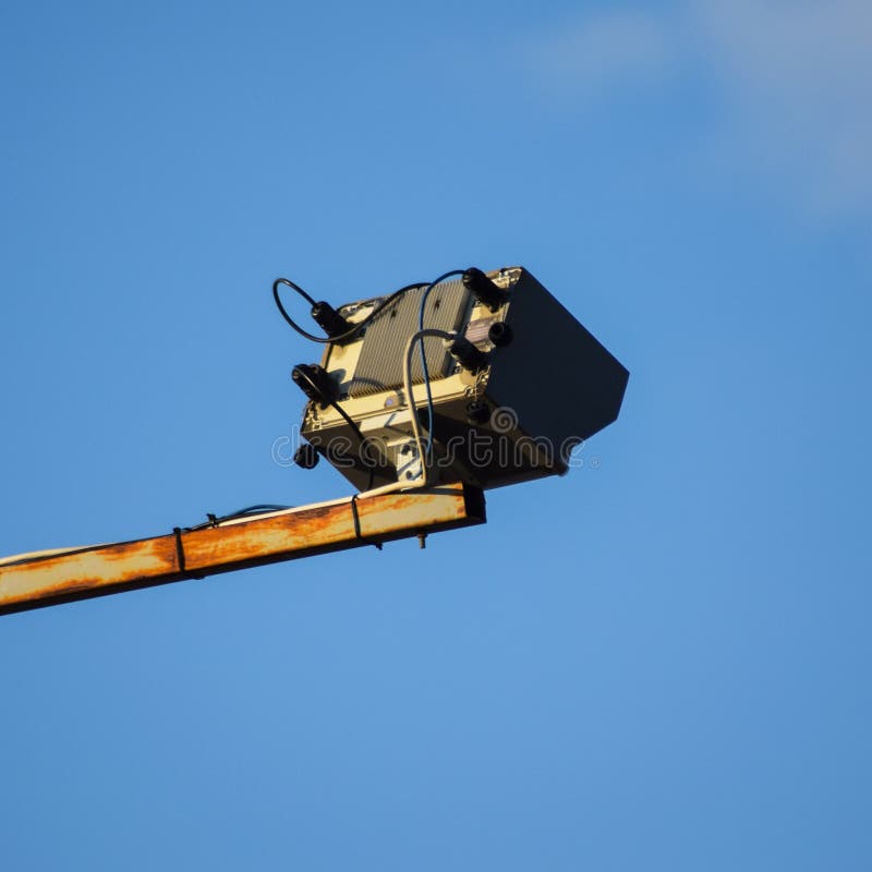 Traffic Camera To Control the Speed of Vehicles Stock Photo - Image of ...