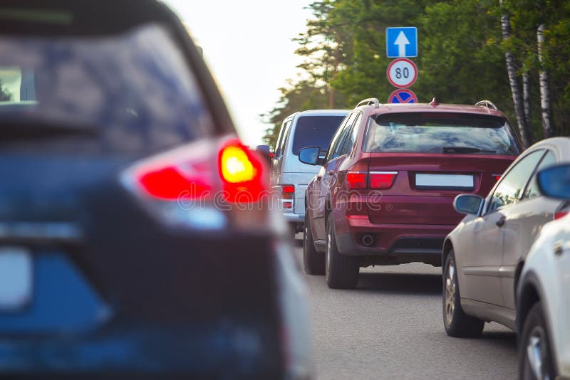 Traffic on the Central City Street during Rush Hour Stock Image - Image ...