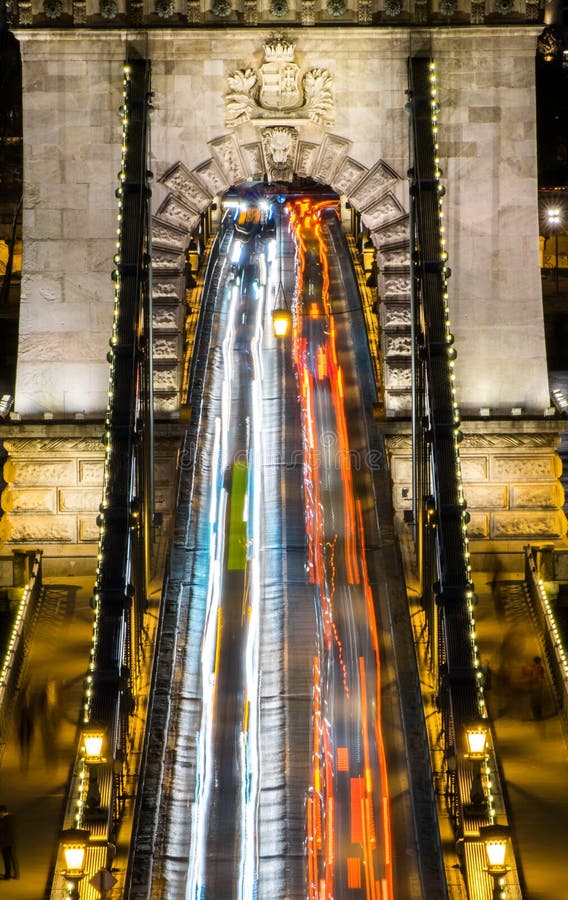 Chain Bridge stock image. Image of river, postcard, hour - 4430693