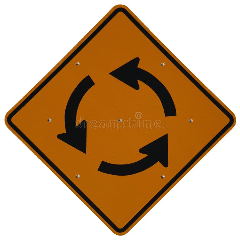 304 Traffic Circle Ahead Sign Stock Photos - Free & Royalty-Free Stock ...