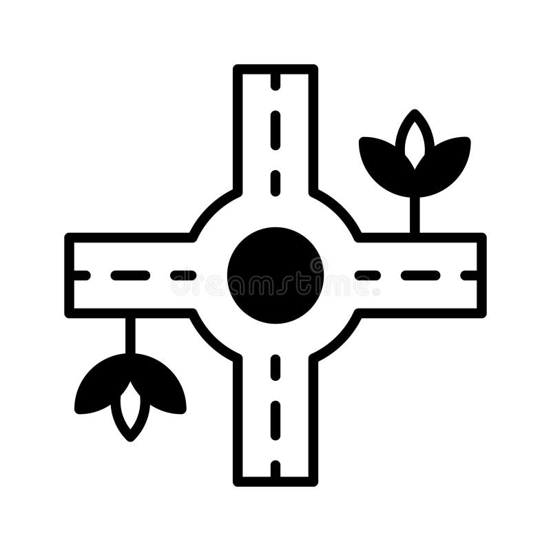 Icon Roundabout Circulation. Sign Vector Clipart Illustration Stock ...