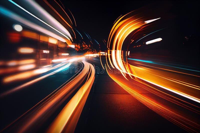Traffic in the City.generative Ai Stock Image - Image of fast, abstract ...