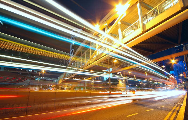 Traffic in city at night stock image. Image of lines - 15802083