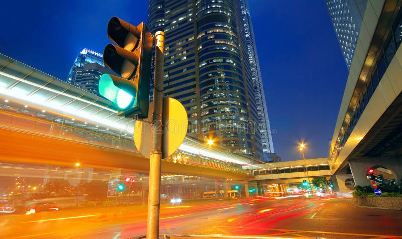 Traffic city night stock photo. Image of light, hongkong - 24875768