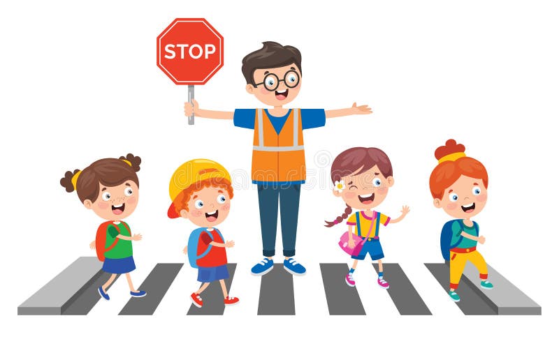 Traffic Concept with Funny Characters Stock Vector - Illustration of ...