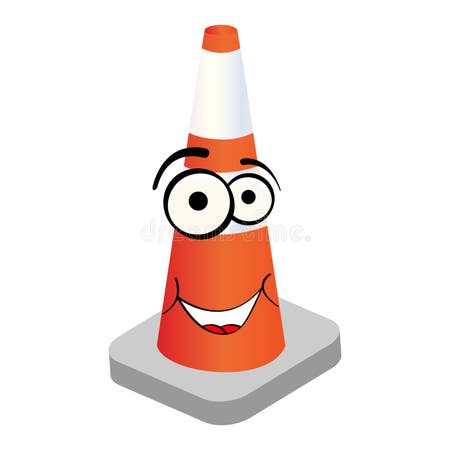 Traffic Cone Cartoon Face Stock Illustrations – 16 Traffic Cone Cartoon ...
