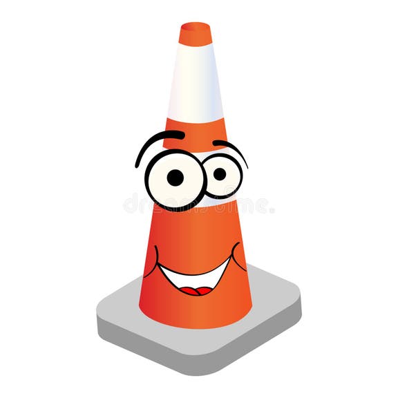 Traffic Cone Cartoon Face Stock Illustrations – 25 Traffic Cone Cartoon ...