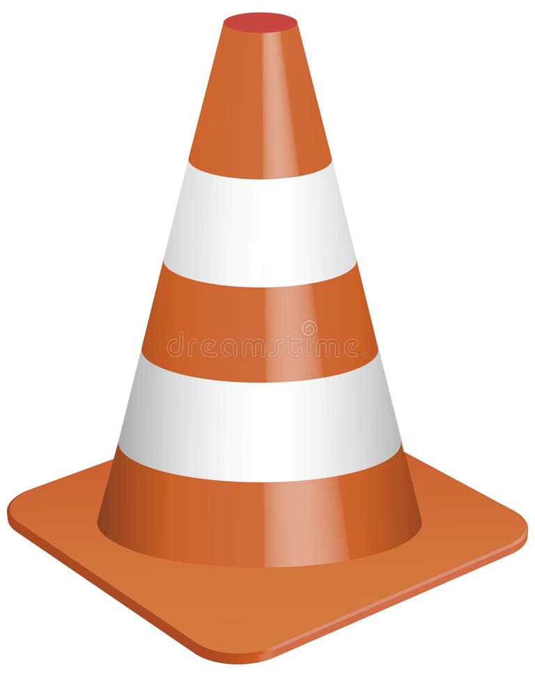 Striped Orange Traffic Cone Stock Illustrations – 3,460 Striped Orange ...