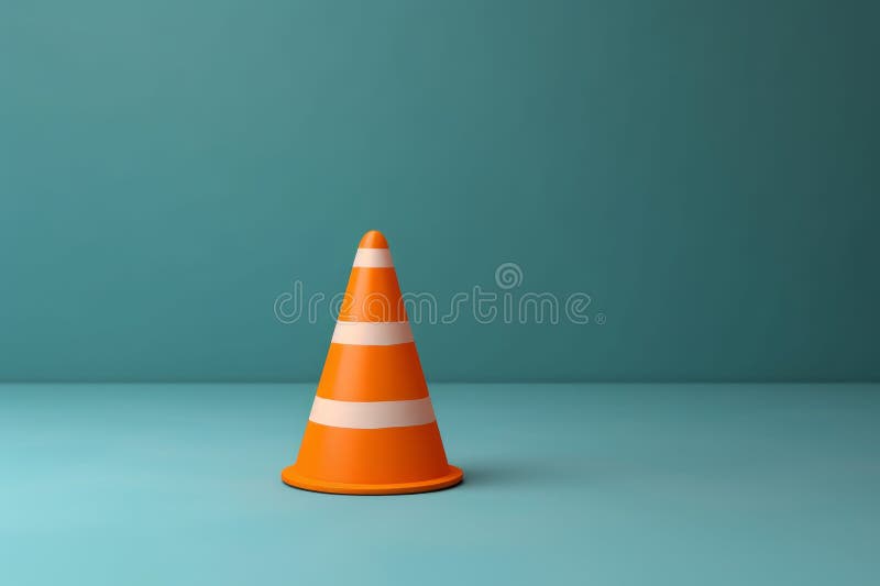 Traffic Cone Background. Generate Ai Stock Illustration - Illustration ...