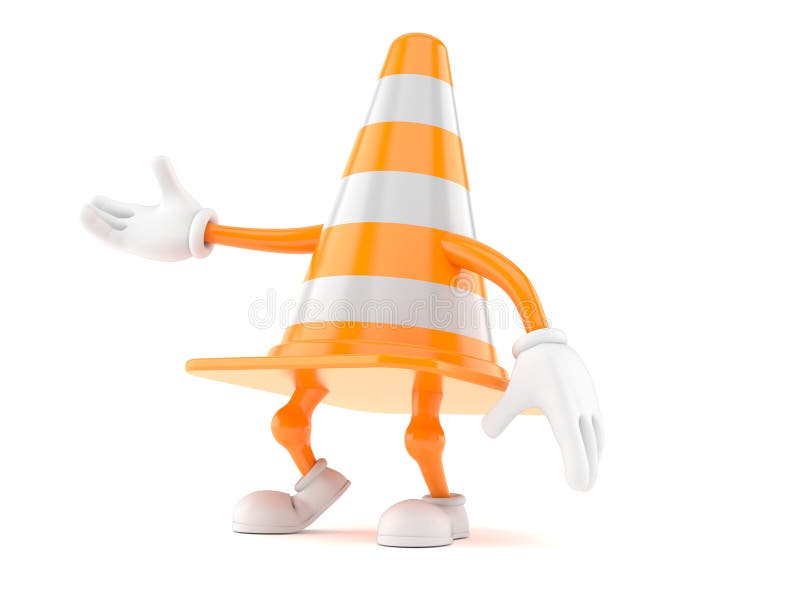 Traffic cone character stock illustration. Illustration of character ...