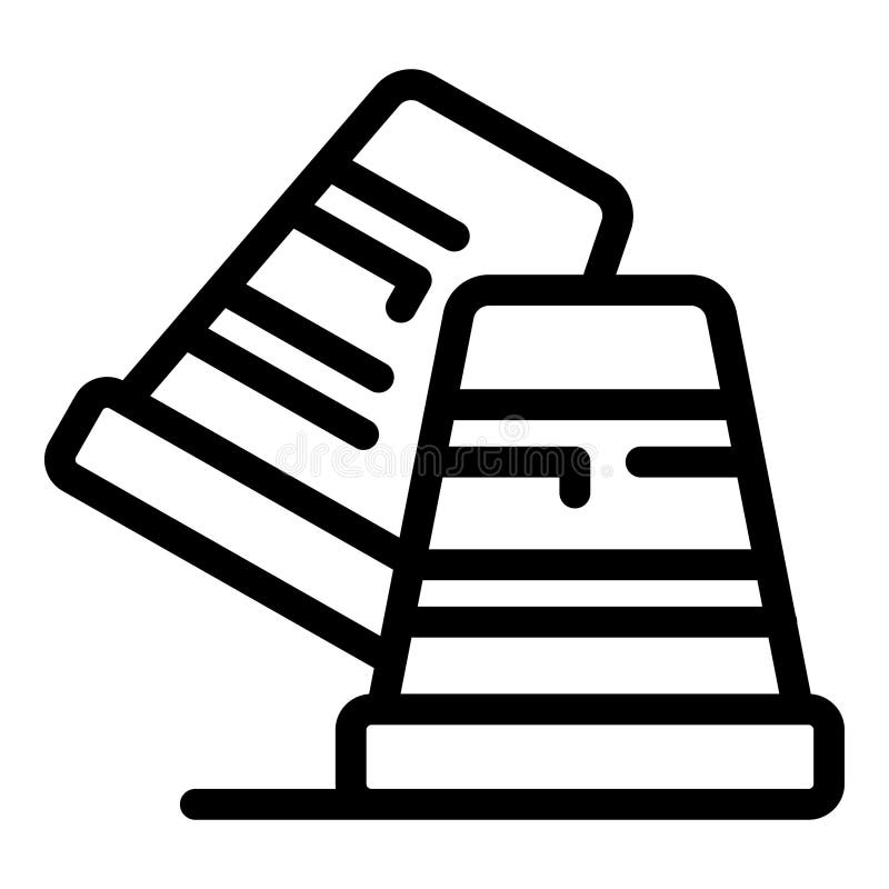 Traffic Cone Falling Down Showing Road Works in Progress Stock ...