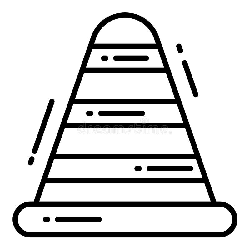 Traffic Cone Icon Related Map Location and Navigation Line Icon ...