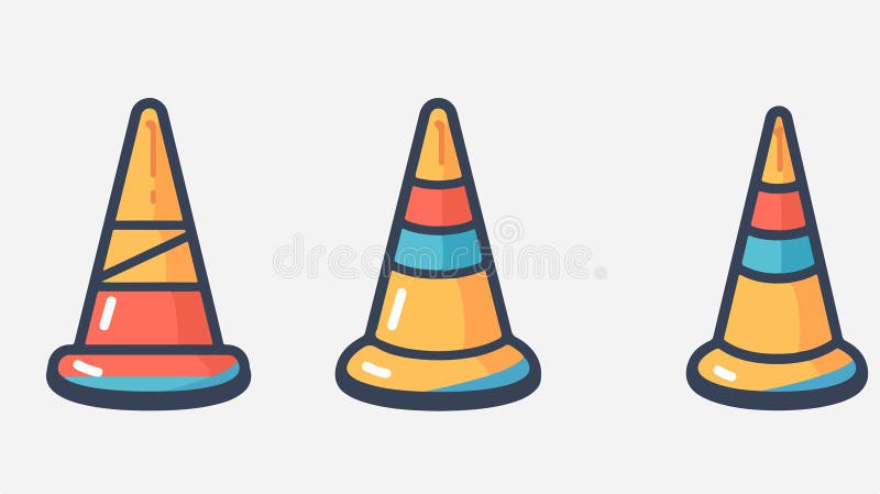 Traffic Cone Icon for Road Safety and Construction Projects Stock ...