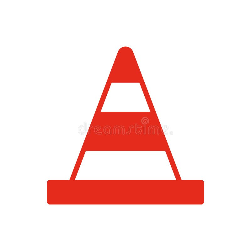 Traffic cone icon vector stock illustration. Illustration of caution ...