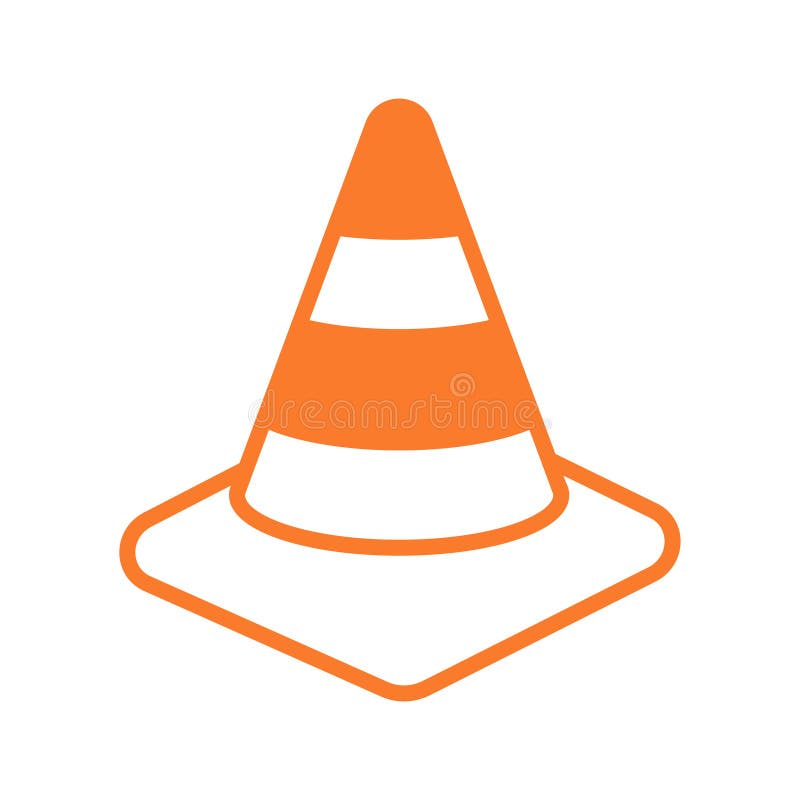 Traffic cone icon vector stock illustration. Illustration of ...