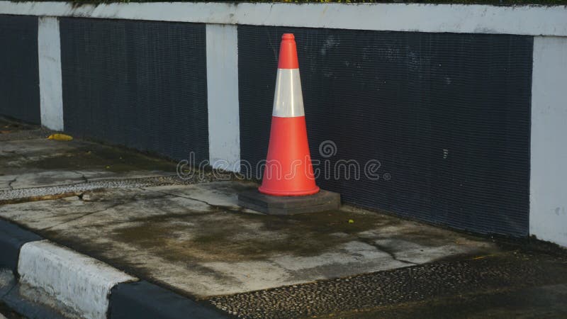 Traffic Cone in Parking Area Stock Photo - Image of garbage, asphalt ...
