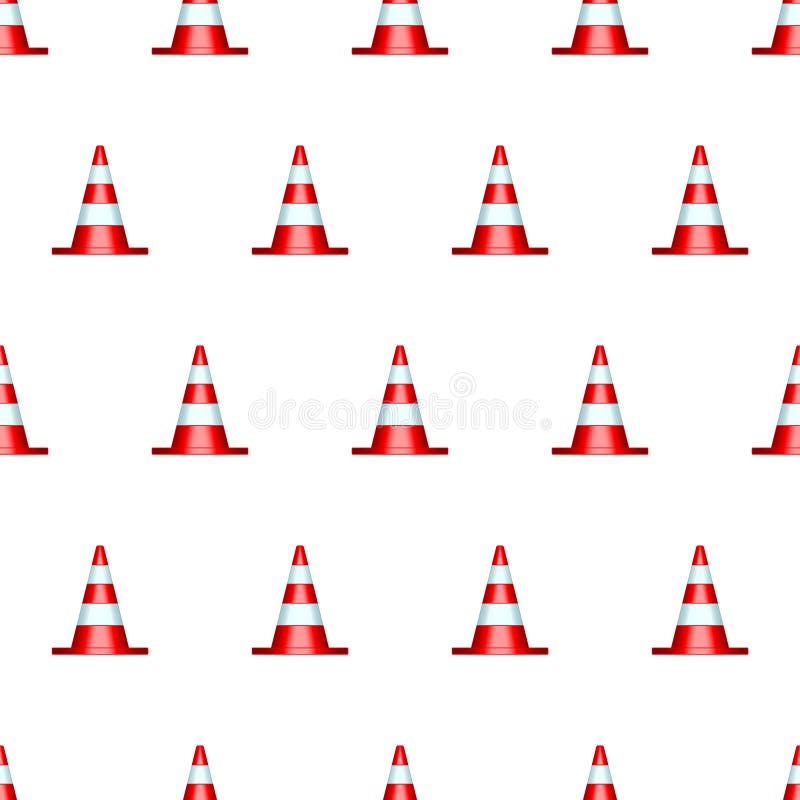 Traffic cone pattern stock vector. Illustration of channelizing - 262289441