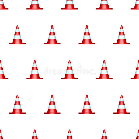 Traffic cone pattern stock vector. Illustration of channelizing - 262289441