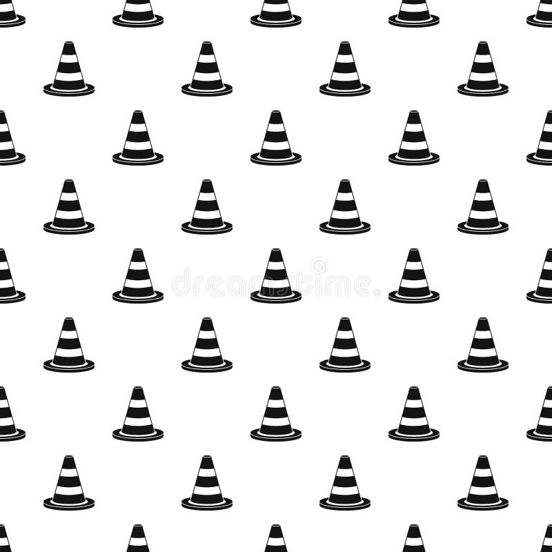 Traffic Cone Pattern Vector Stock Vector - Illustration of border ...
