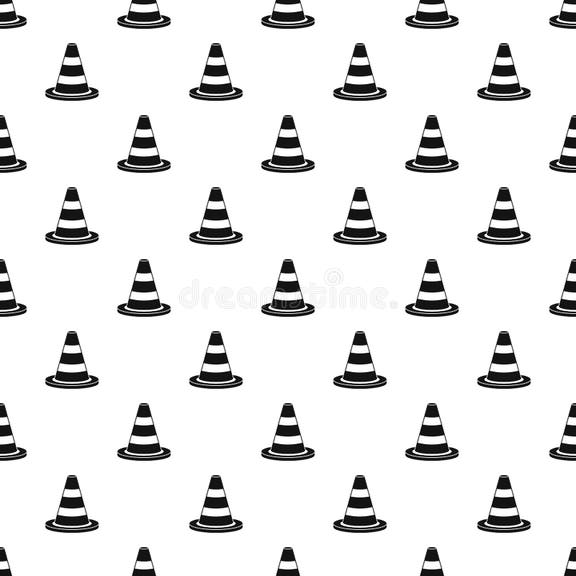 Traffic Cone Pattern Vector Stock Vector - Illustration of border ...