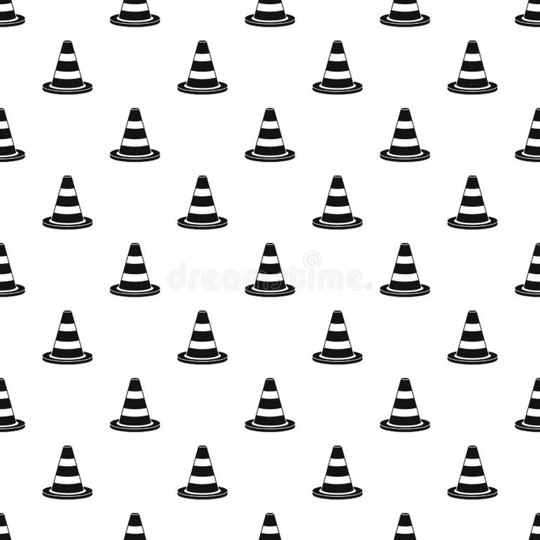 Traffic Cone Pattern Vector Stock Vector - Illustration of border ...