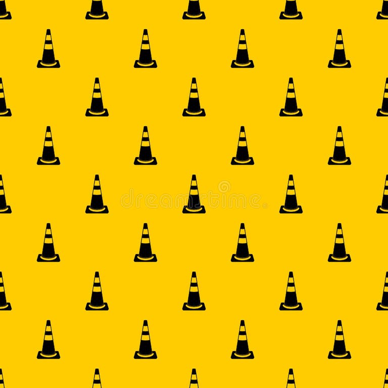 Traffic Cone Pattern Vector Stock Vector - Illustration of build ...