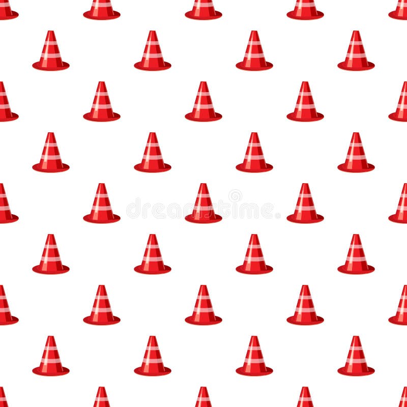 Traffic cone pattern stock vector. Illustration of cone - 120191219