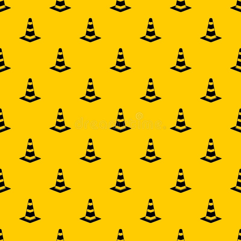Traffic Cone Pattern Vector Stock Vector - Illustration of alert ...