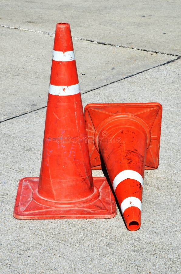 Traffic cone on road stock photo. Image of front, avenue - 41318238